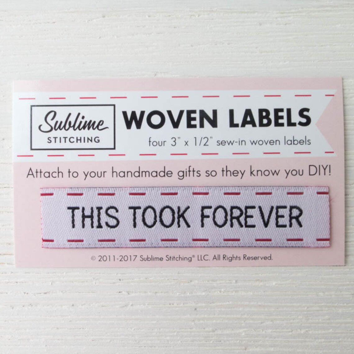 Woven Labels This Took Forever Sew-in Woven Label for - Etsy