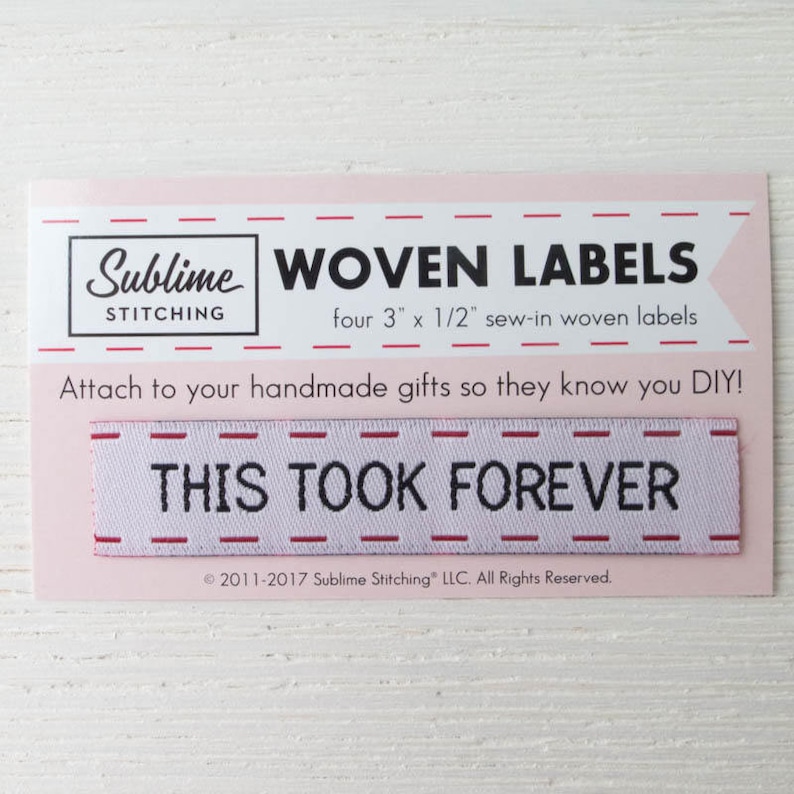 Woven Labels This Took Forever Sew-in Woven Label for - Etsy