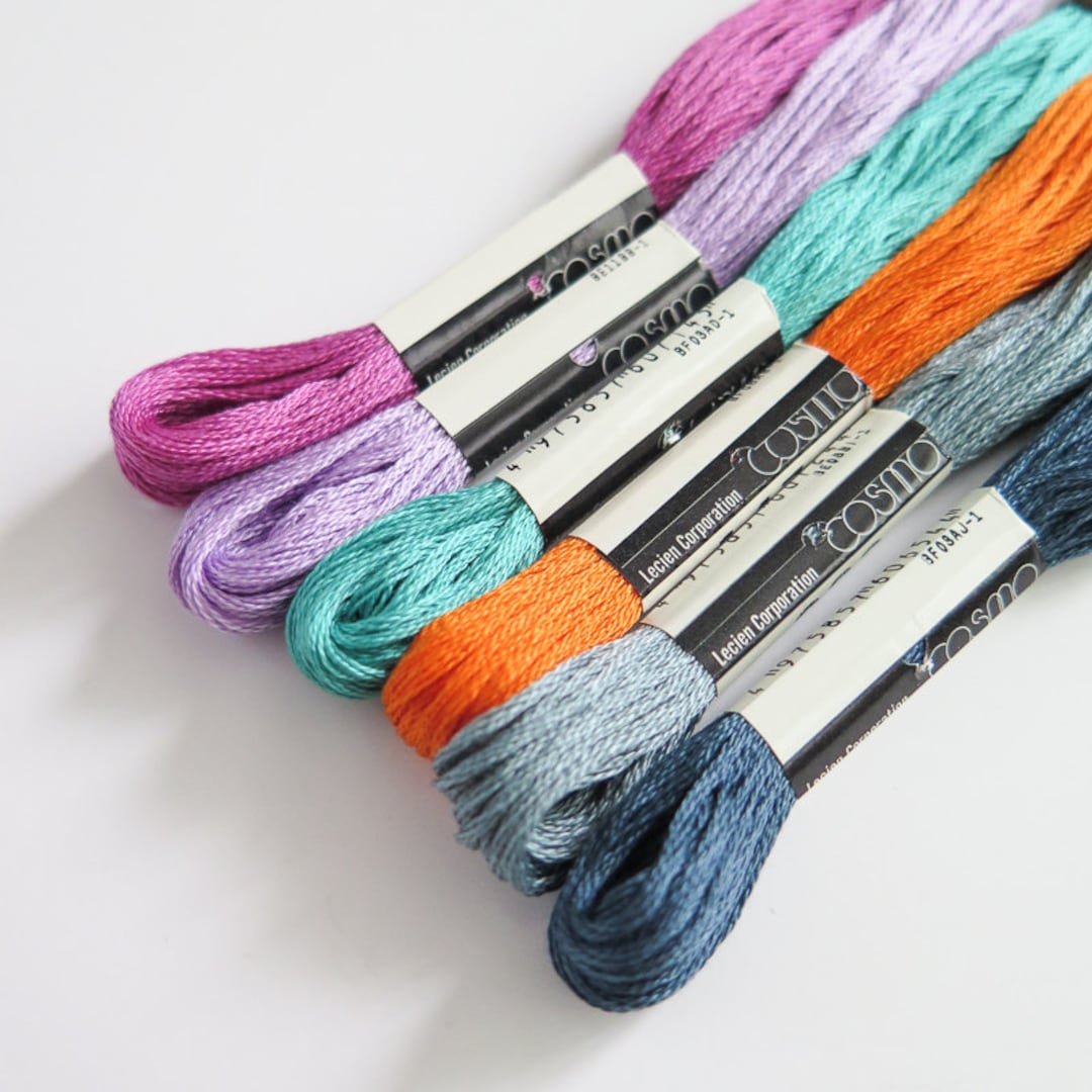 COSMO Embroidery Thread Set - Grand Central | 6 Skiens Embroidery Floss ...