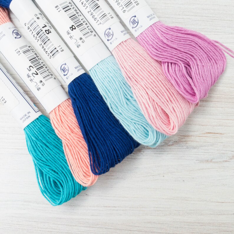 Sashiko Thread Set Japanese Sashiko Cotton Thread Collection - Etsy