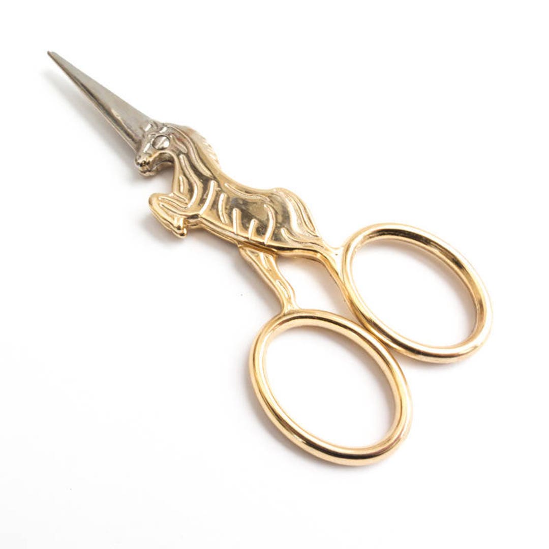 Unicorn Embroidery Scissors | Small Golden Scissors, Modern Embroidery ...