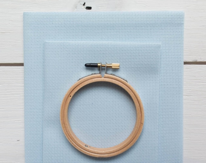 Blue Aida Cloth Cross Stitch Fabric 100% Cotton Aida Fabric for Counted ...