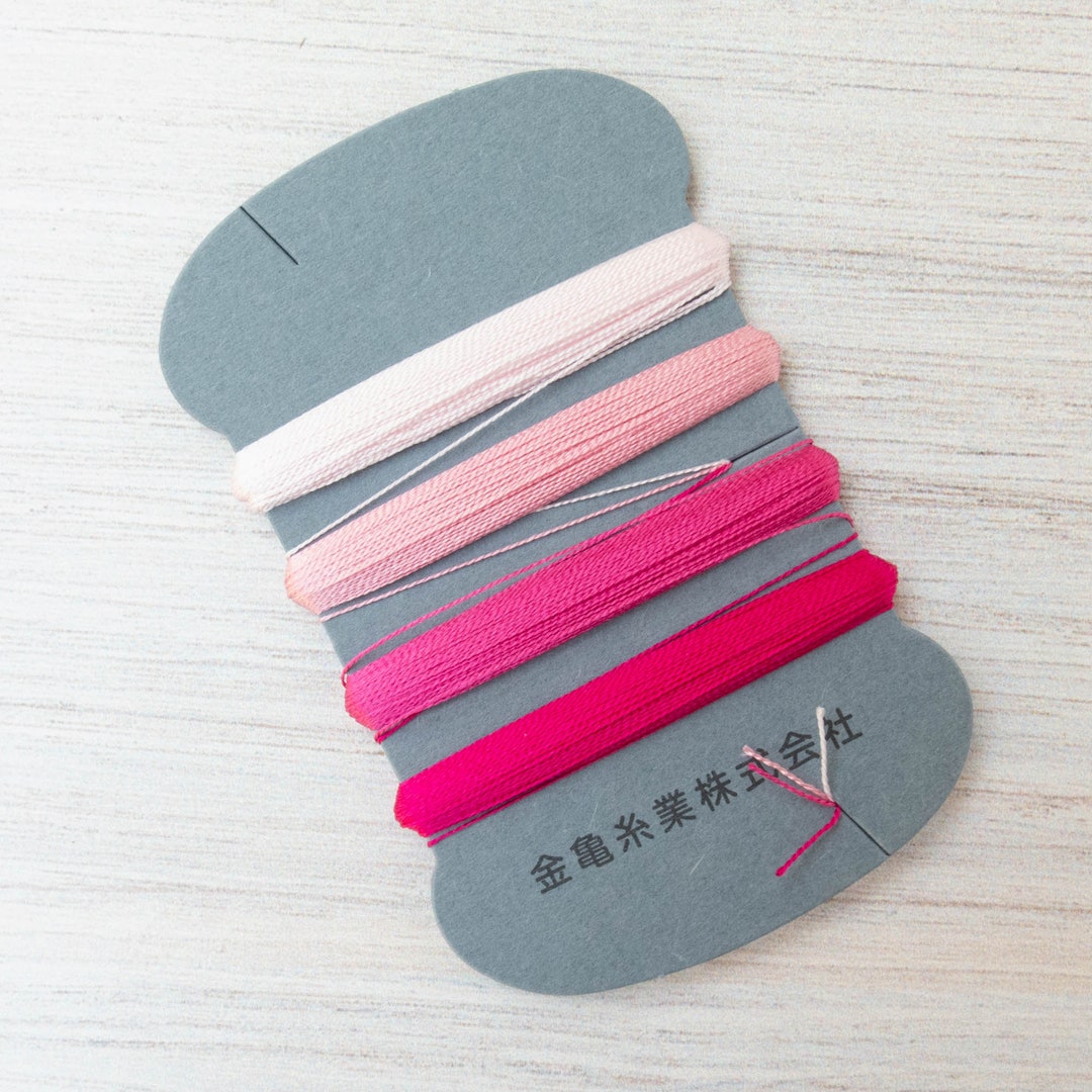 Silk Thread Set | Kinkame Japanese Silk Floss Cards With 4 Colors per ...
