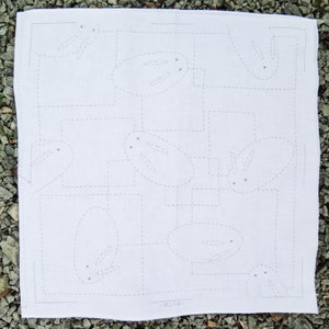 Japanese Sashiko Embroidery Kit | Pre-printed Sashiko Fabric Pattern ...