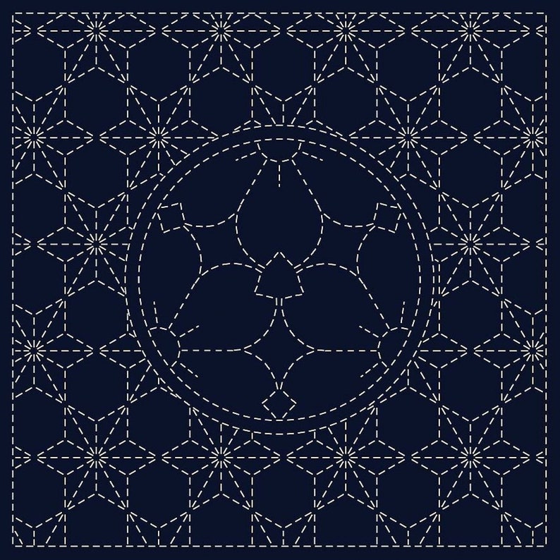 Sashiko Embroidery Kit | Japanese Hand Embroidery, Sashiko Fabric With ...