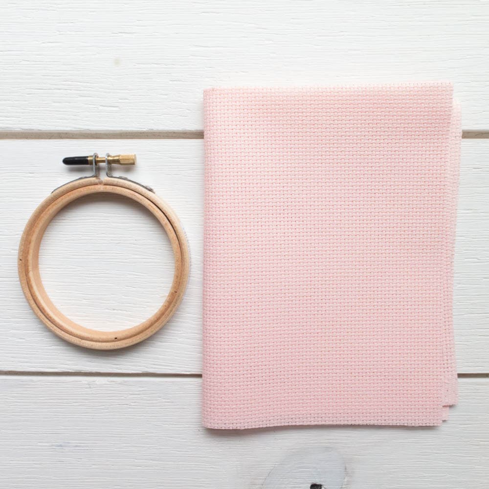 Cross Stitch Fabric - 16 Count Aida Cloth | 100 Percent Cotton Pink ...