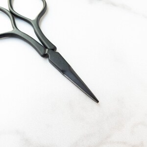 Modern Embroidery Scissors | Sleek Black Embroidery Thread Snips With ...