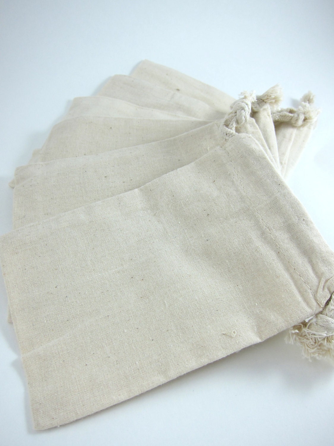 5 Medium Cotton Muslin Bags Pouches 4 by 6 Inch Gift Bags - Etsy