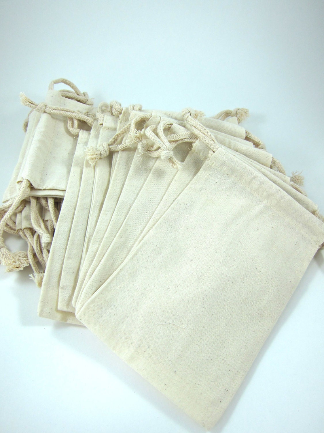 Muslin Bags | 25 Large Cotton Muslin Gift Bags Pouches (5 by 8 Inch ...