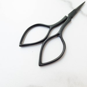 Modern Embroidery Scissors | Sleek Black Embroidery Thread Snips With ...