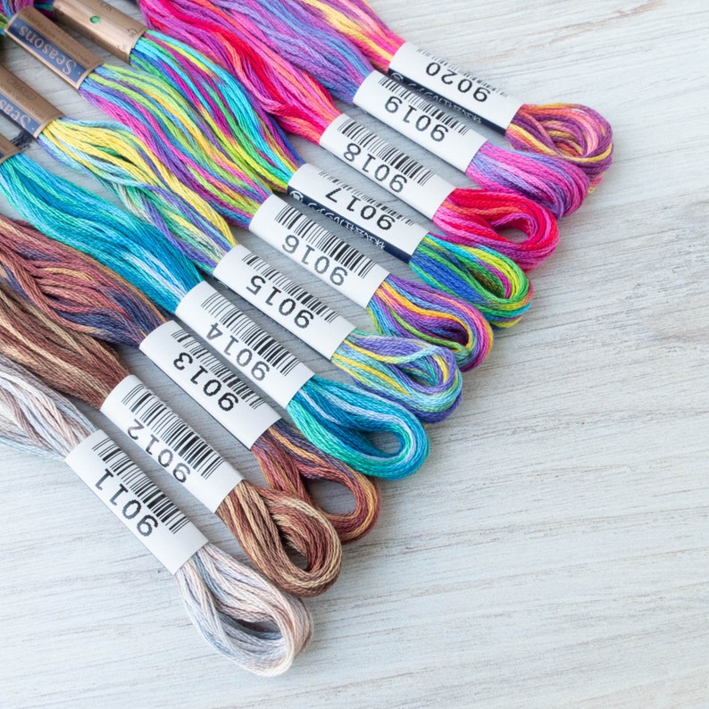 Variegated Embroidery Floss Set | Lecien COSMO Seasons Embroidery ...