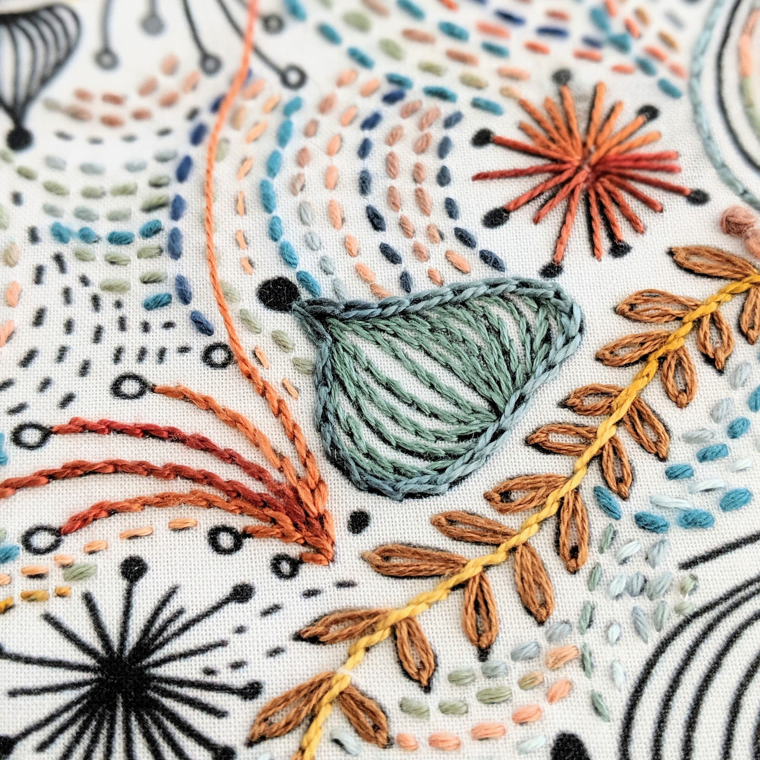 Hand Embroidery Pattern | Dropcloth Samplers Pre-printed Cotton ...