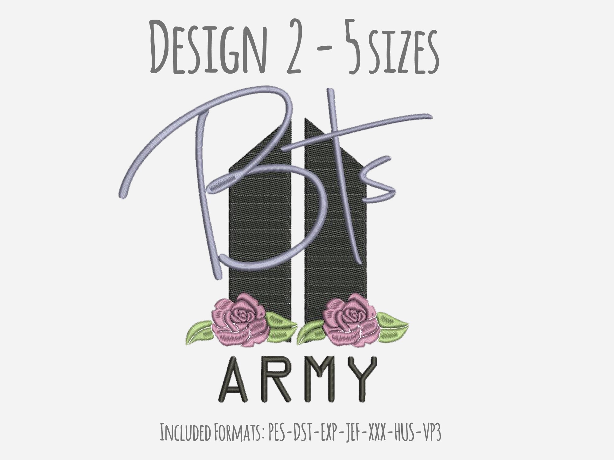 BTS ARMY Logo Embroidery Design Bts Logo Design Kpop | Etsy Australia