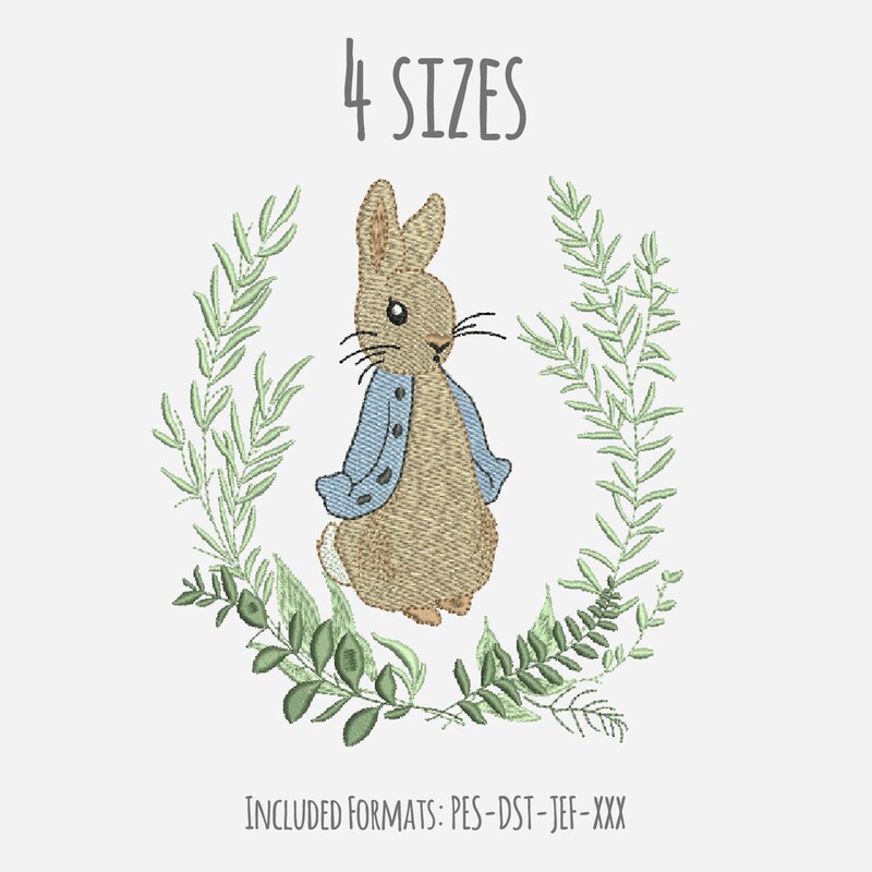 Rabbit Embroidery - Etsy