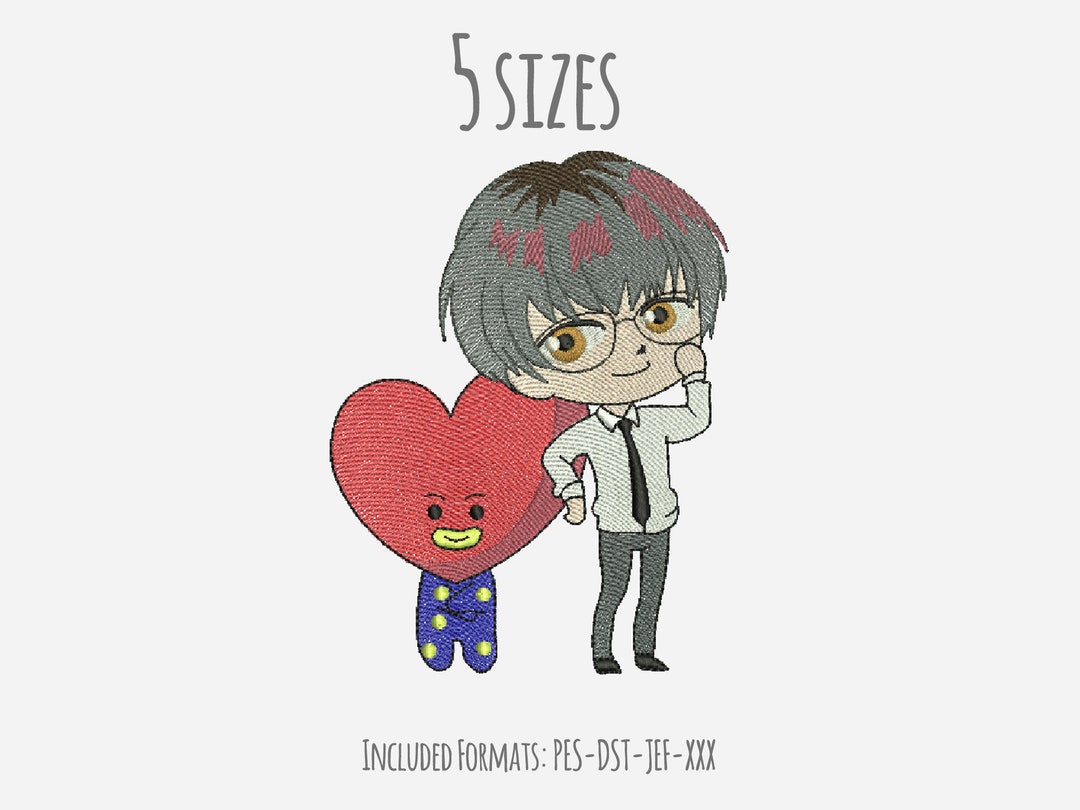 BT21 TAE HYUNG V TATA Embroidery Design, Bts Logo Design, Kpop ...