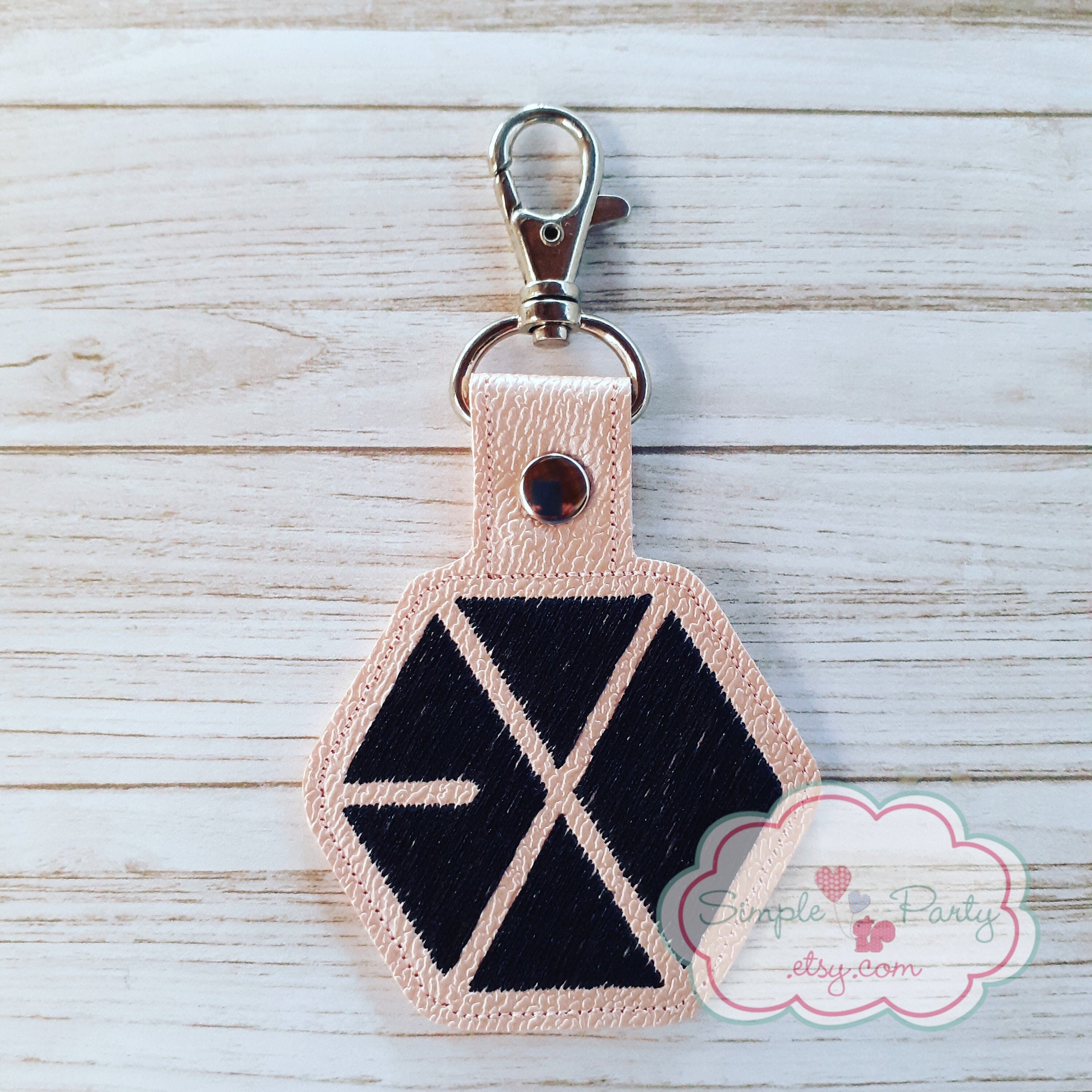 EXO Logo Snap Tab Design, Snap Tab Design, Exo Embroidery Design, Exo ...