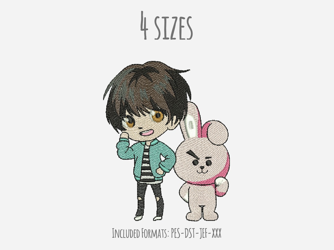 BT21 JUNG KOOK COOKY Embroidery Design, Bts Logo Design, Kpop ...