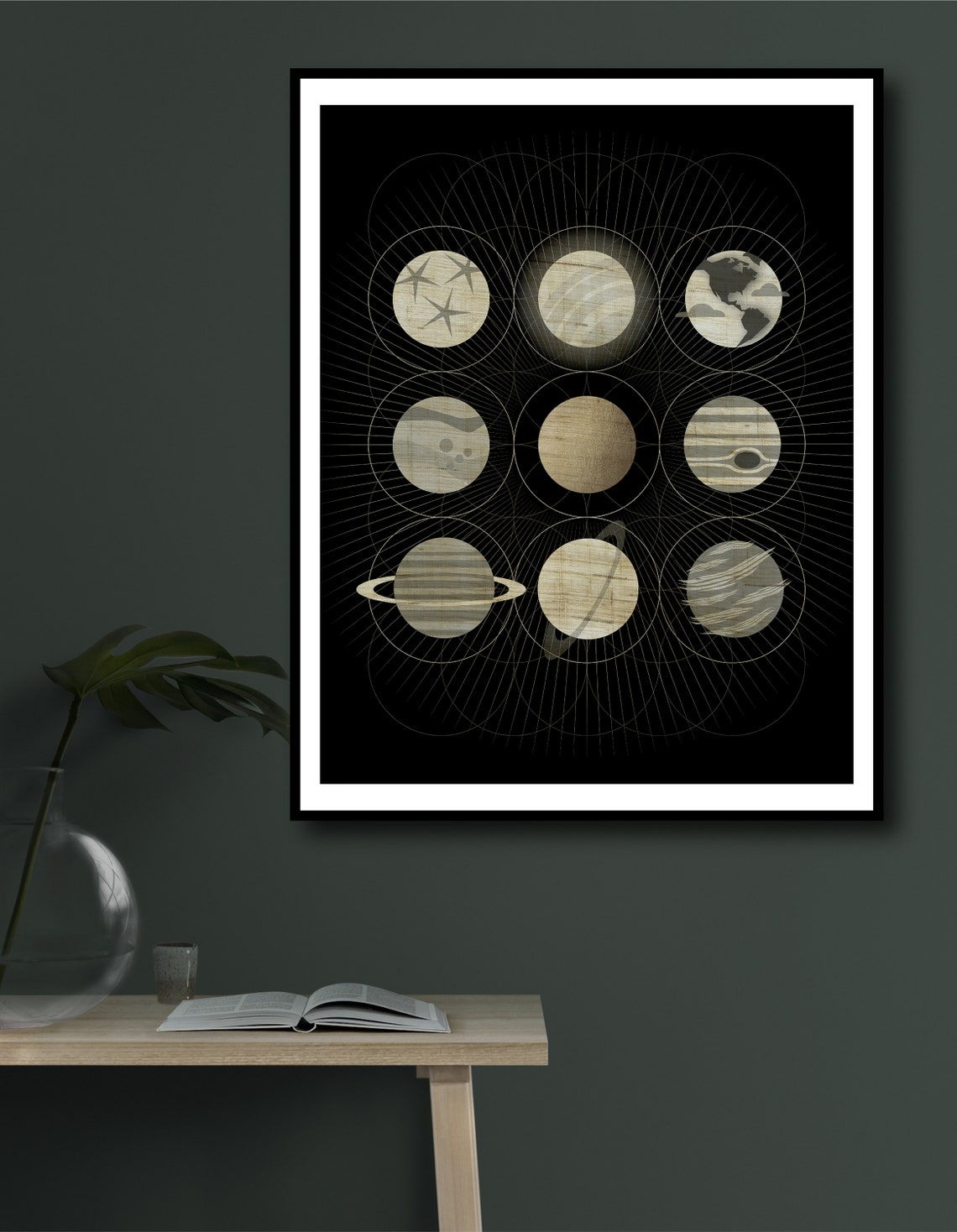 Planet Grid Art Print - Etsy