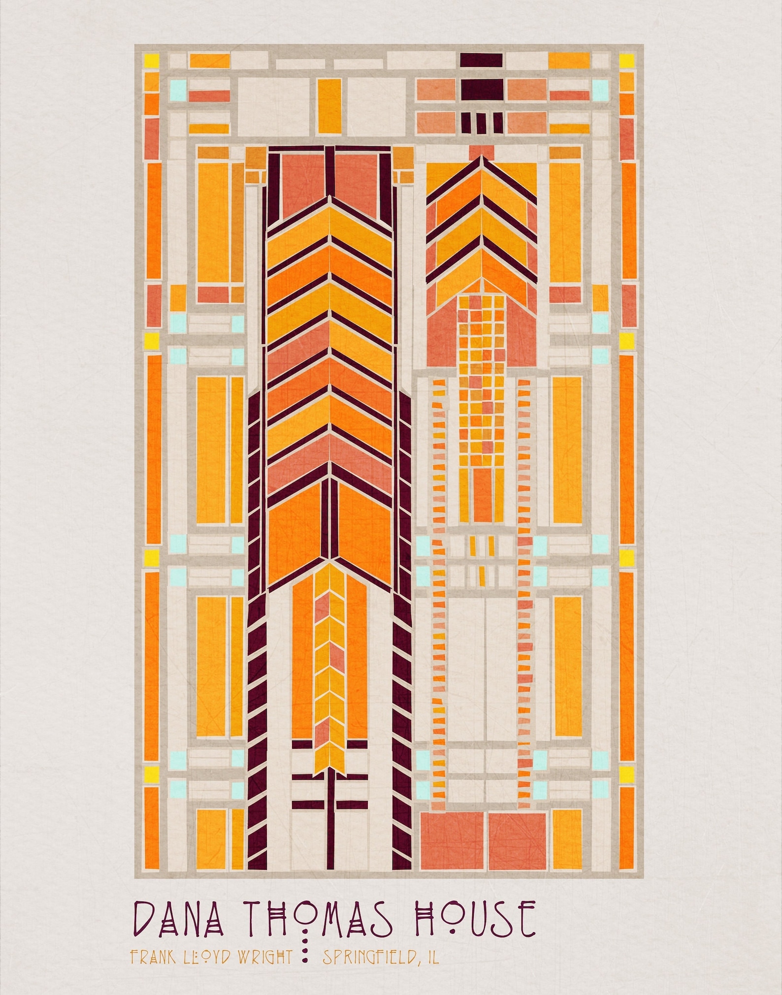Dana Thomas House Window / Frank Lloyd Wright Art Print - Etsy