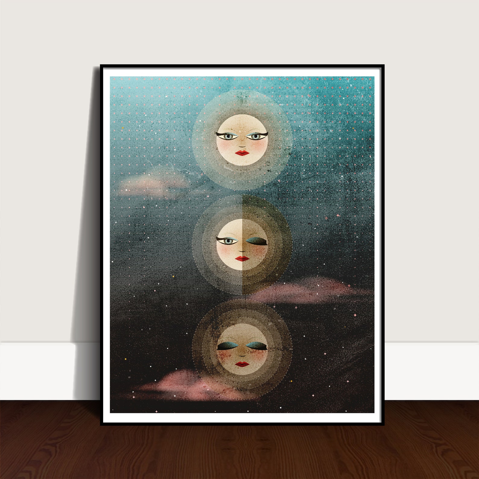 Moon Phase Art Print - Etsy