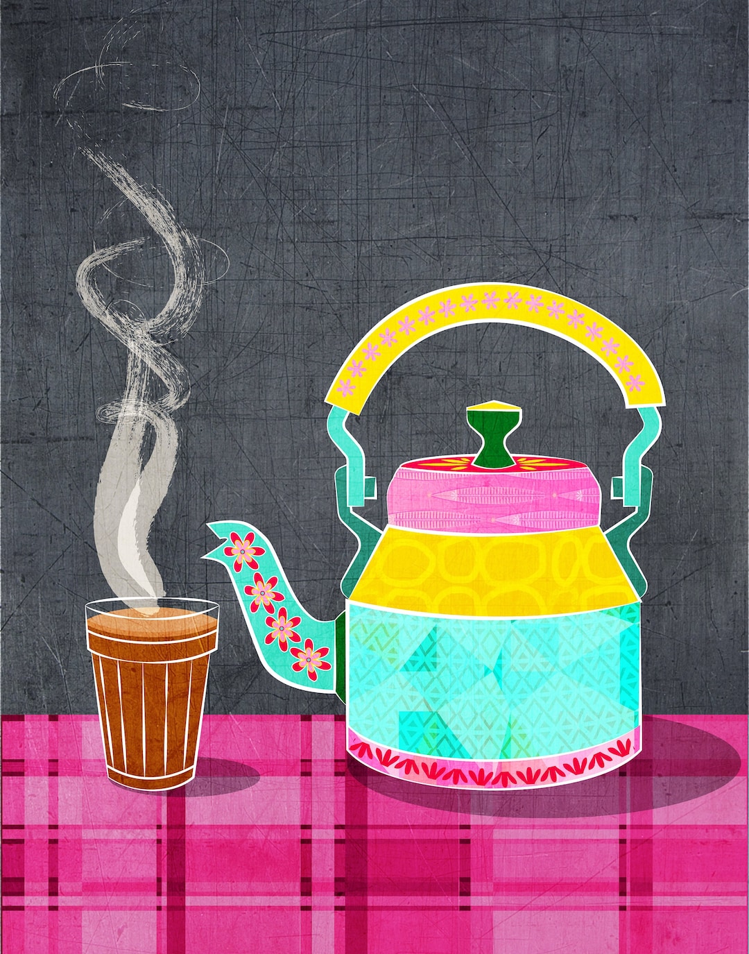 Chai and Its Teapot - Art Print - Etsy