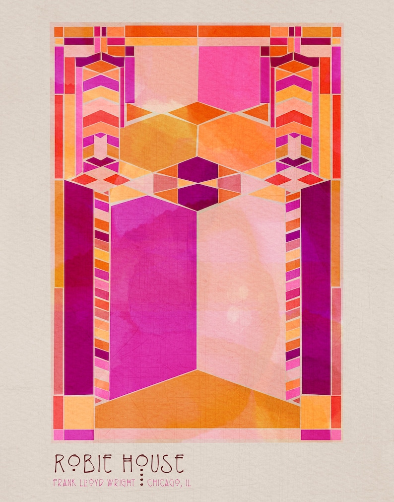 Robie House Window / Chicago / Frank Lloyd Wright Art Print - Etsy