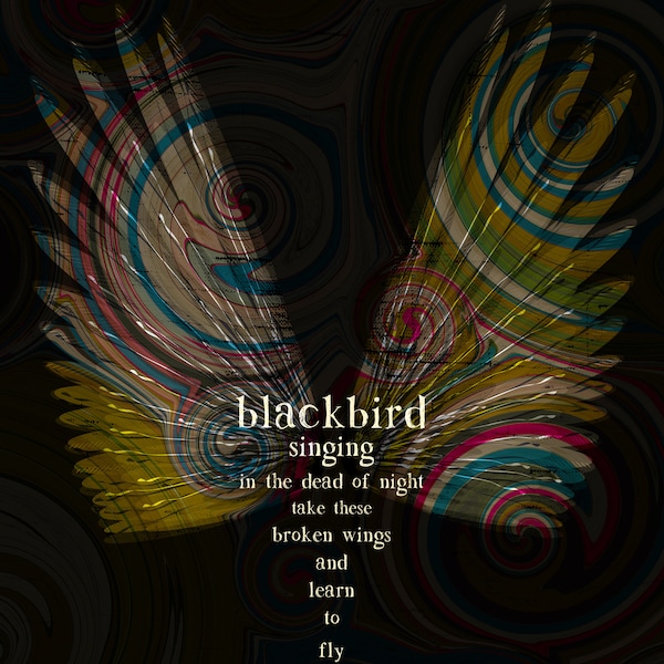 The Beatles Wall Art Blackbird - Etsy