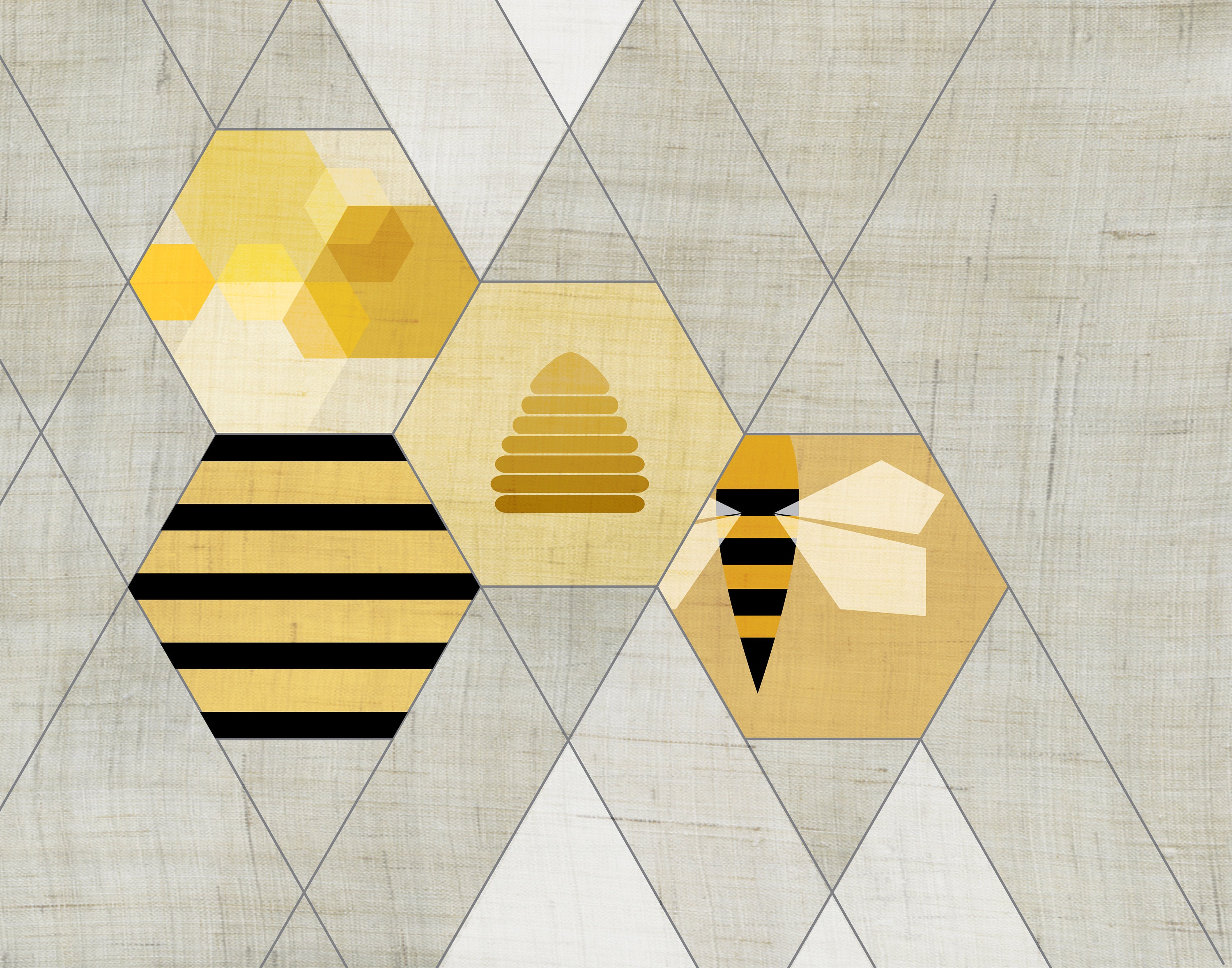 Bee Art Print | Etsy