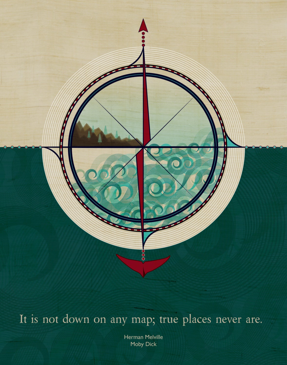 Moby Dick / Herman Melville Literary Quote | Etsy