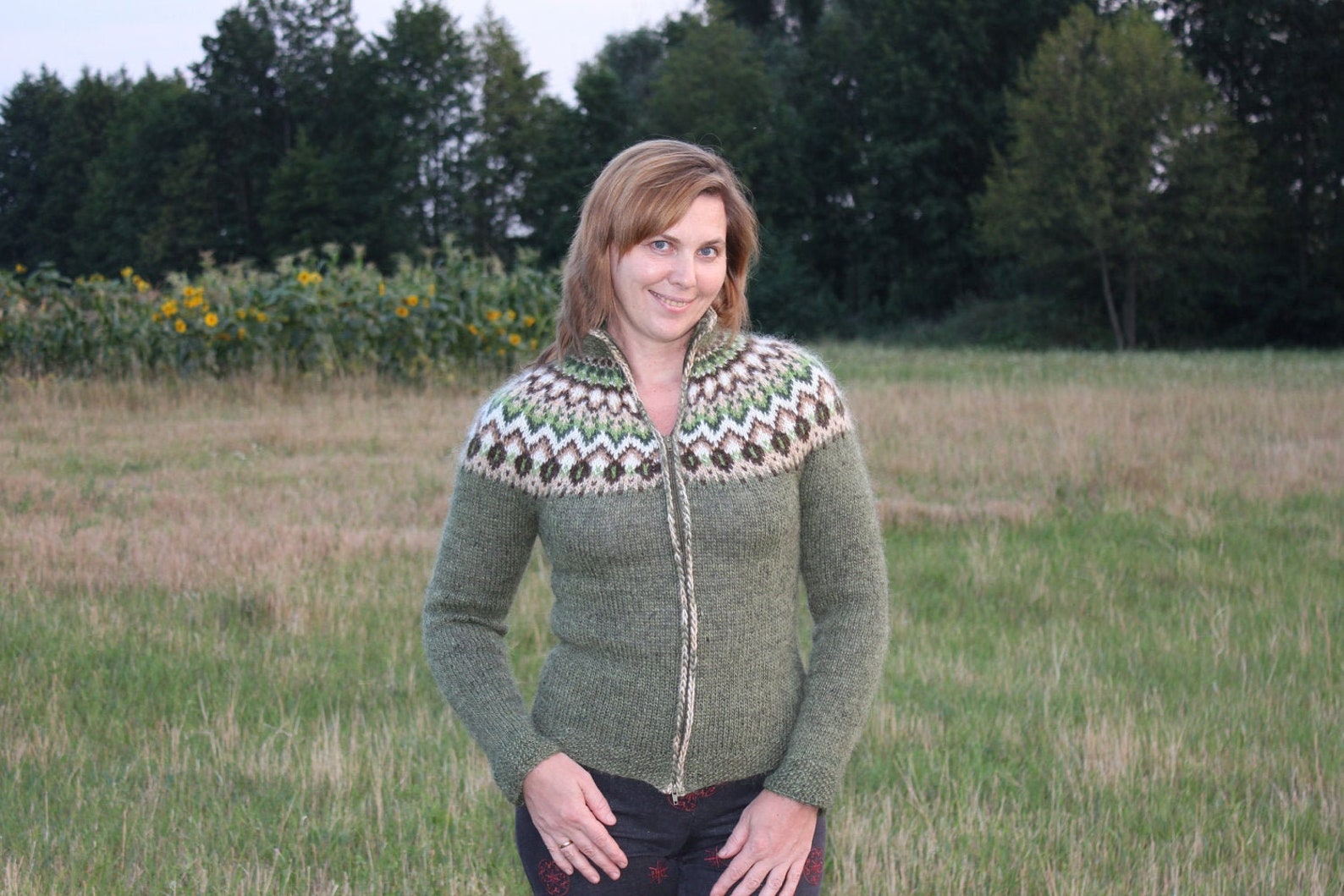 The Knitted Sweater Cardigan the Forest Fairy / | Etsy