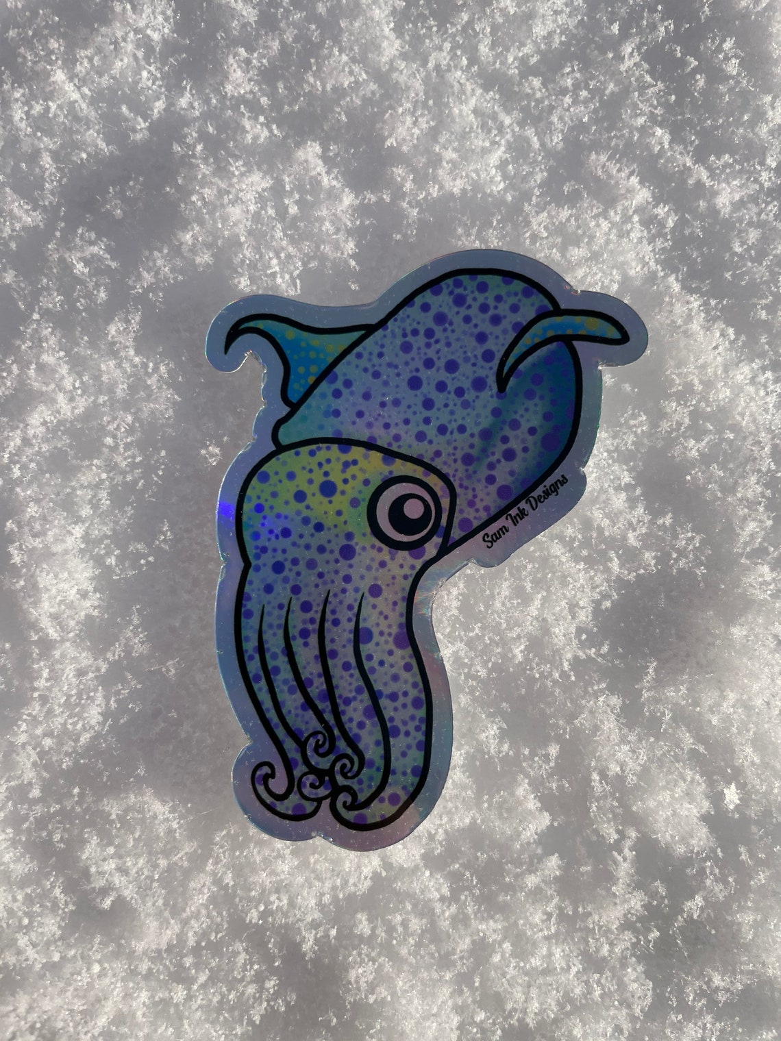 CUTTLEFISH STICKER Holographic Stickers Waterproof Die Cut - Etsy Australia