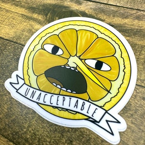 Sticker Earl of Lemon Grab Unacceptable Sticker Adventure Time Cartoon ...