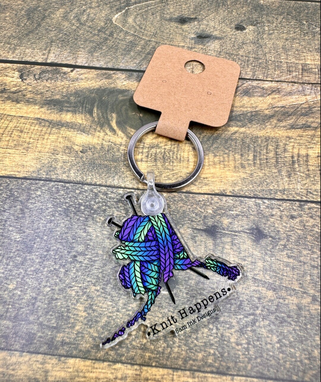 Alaska Knit Happens Key Chain Knitting Gift Funny Alaskan Gift - Etsy