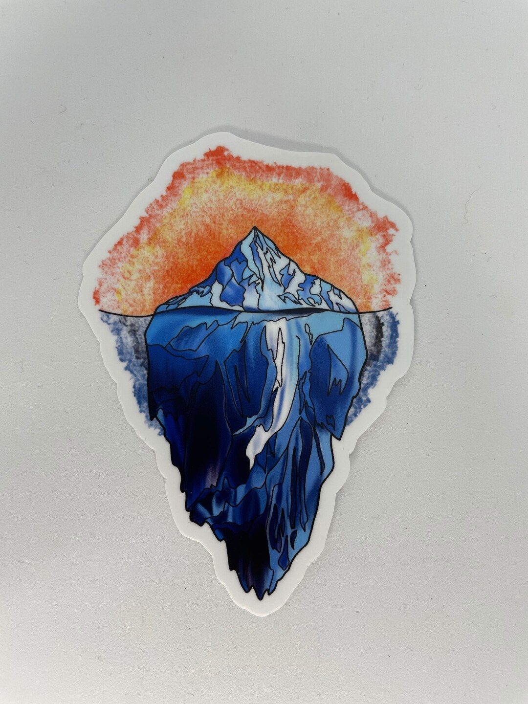 Original Art Iceberg Sticker - Etsy