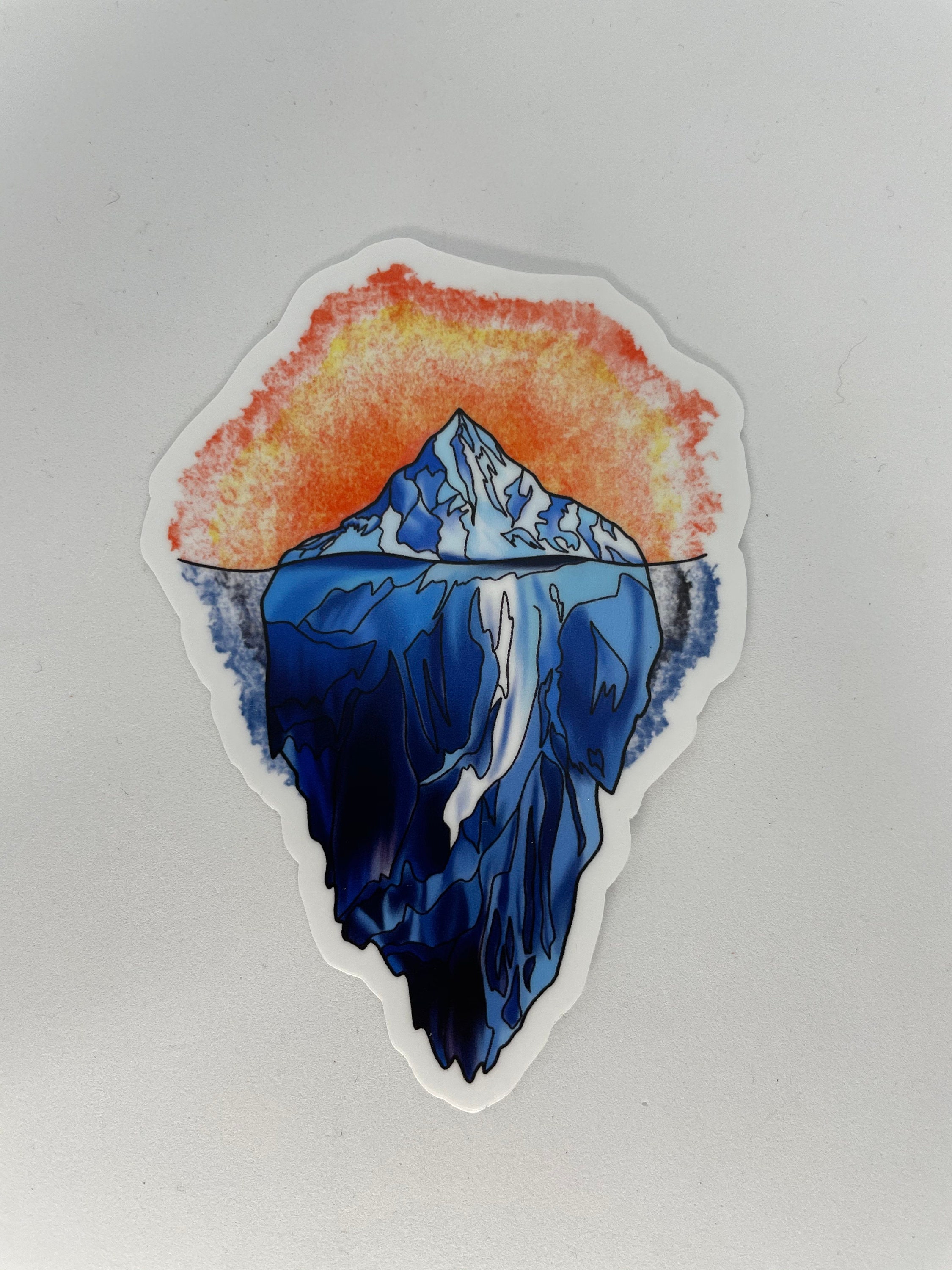 Original Art Iceberg Sticker - Etsy