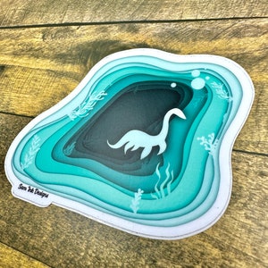 Loch Ness Monster Sticker Nessie Artwork – Nessy Lochness Print Art ...