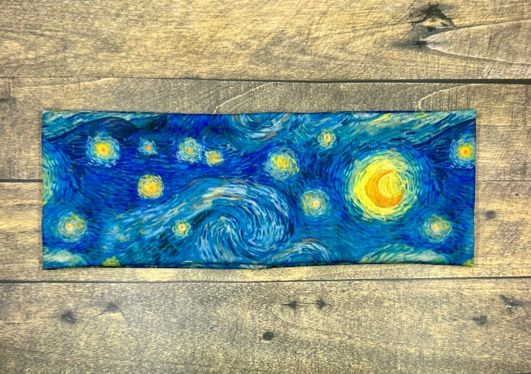 Starry Night Headband Van Goghs Jersey Knit Soft Headbands Artwork ...
