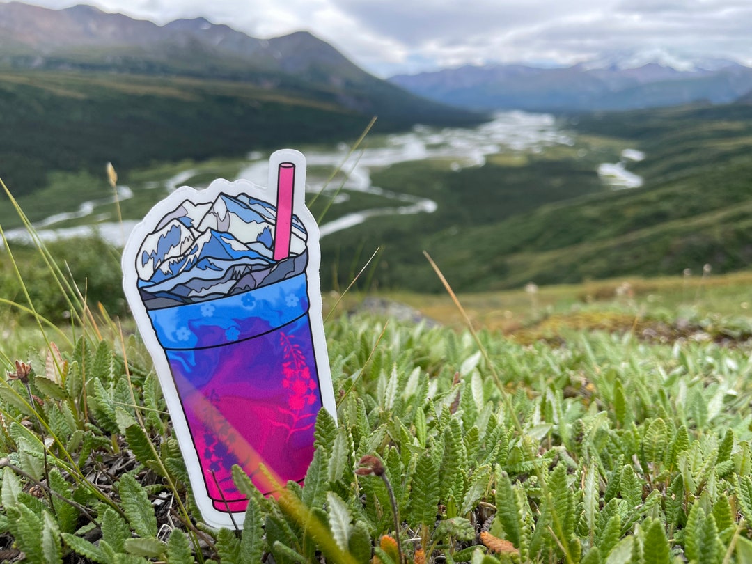 Fireweed Drink Sticker: Alaskan Wildflower Vinyl Decal - Etsy