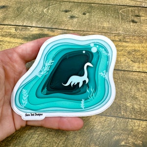 Loch Ness Monster Sticker Nessie Artwork – Nessy Lochness Print Art ...