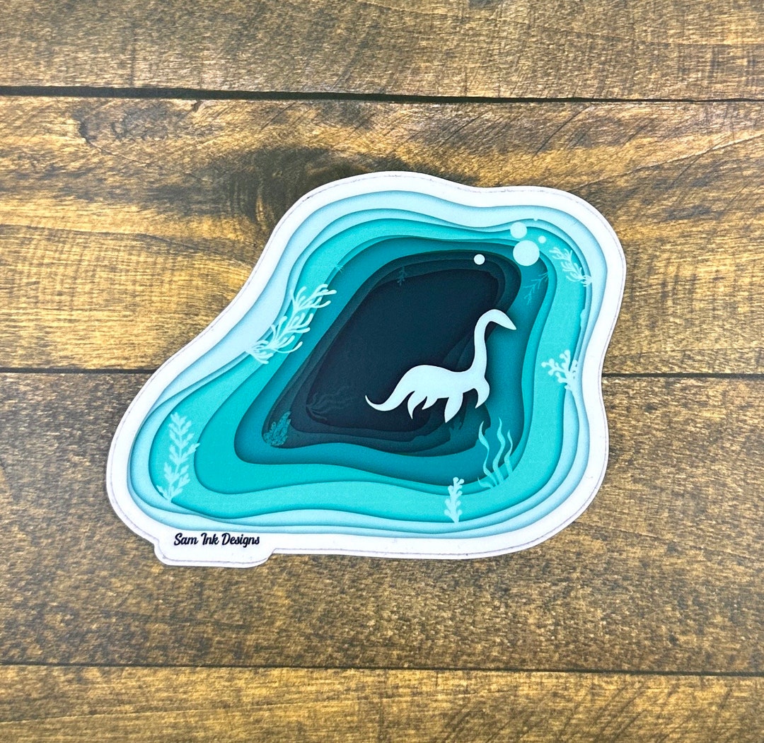 Loch Ness Monster Sticker Nessie Artwork – Nessy Lochness Print Art ...