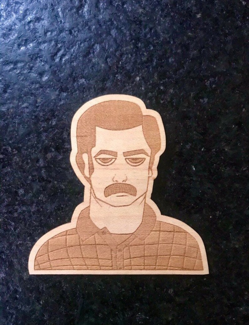 Ron Swanson Waterproof Sticker | Etsy