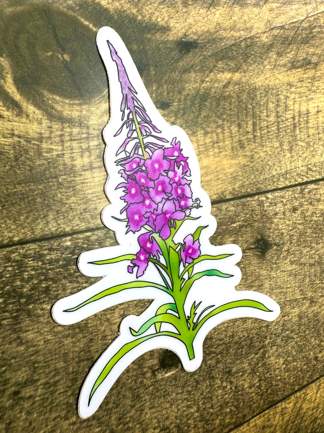 Alaska Fireweed Sticker Waterproof Vinyl Decal Fade Resistant Original ...