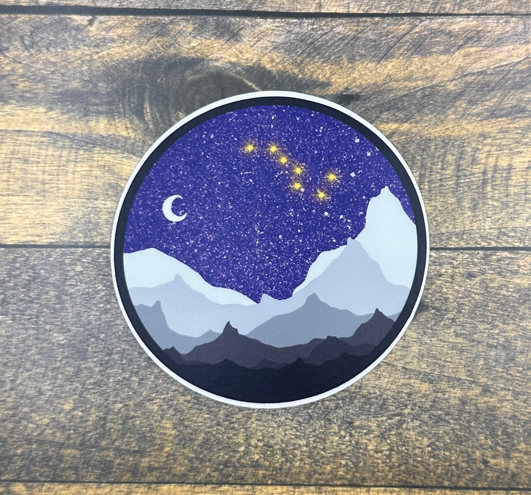 Alaskan Sticker Big Dipper Mountain Range Waterproof Laptop and ...