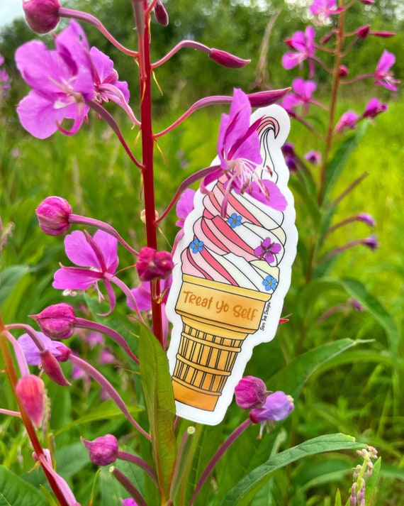 Alaska Ice Cream Wildflower Forget Me Not and Fireweed Sticker - Etsy