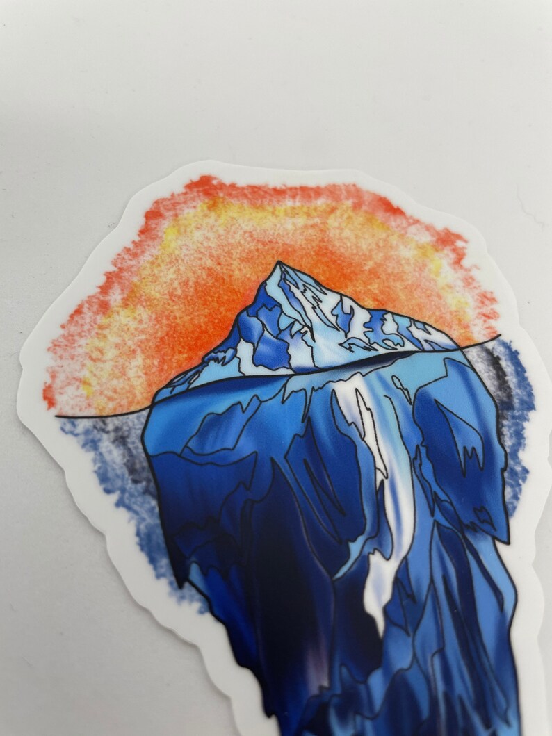 Original Art Iceberg Sticker - Etsy