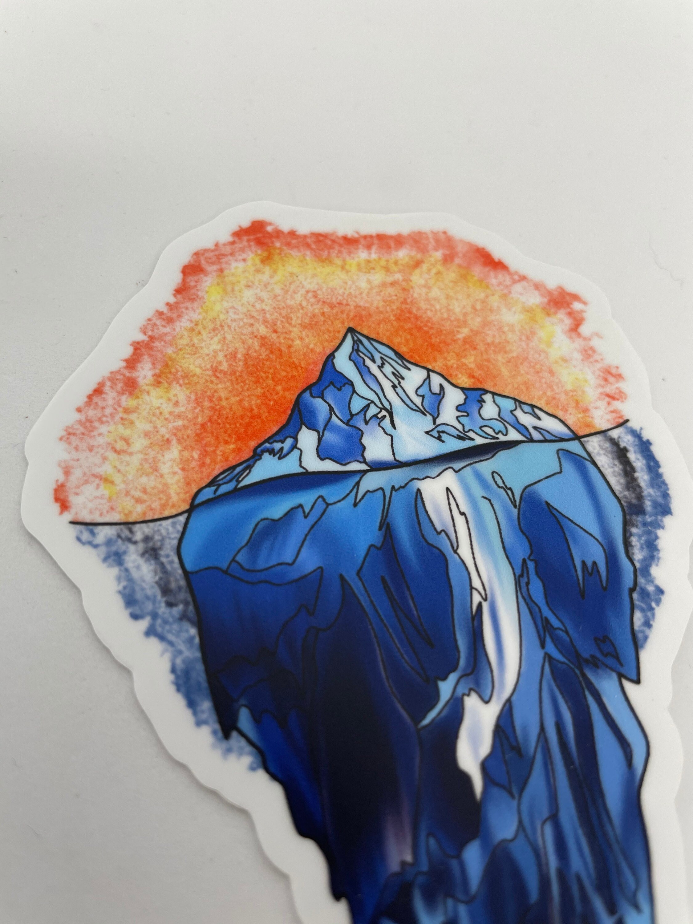 Original Art Iceberg Sticker | Etsy