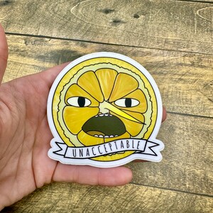Sticker Earl of Lemon Grab Unacceptable Sticker Adventure Time Cartoon ...