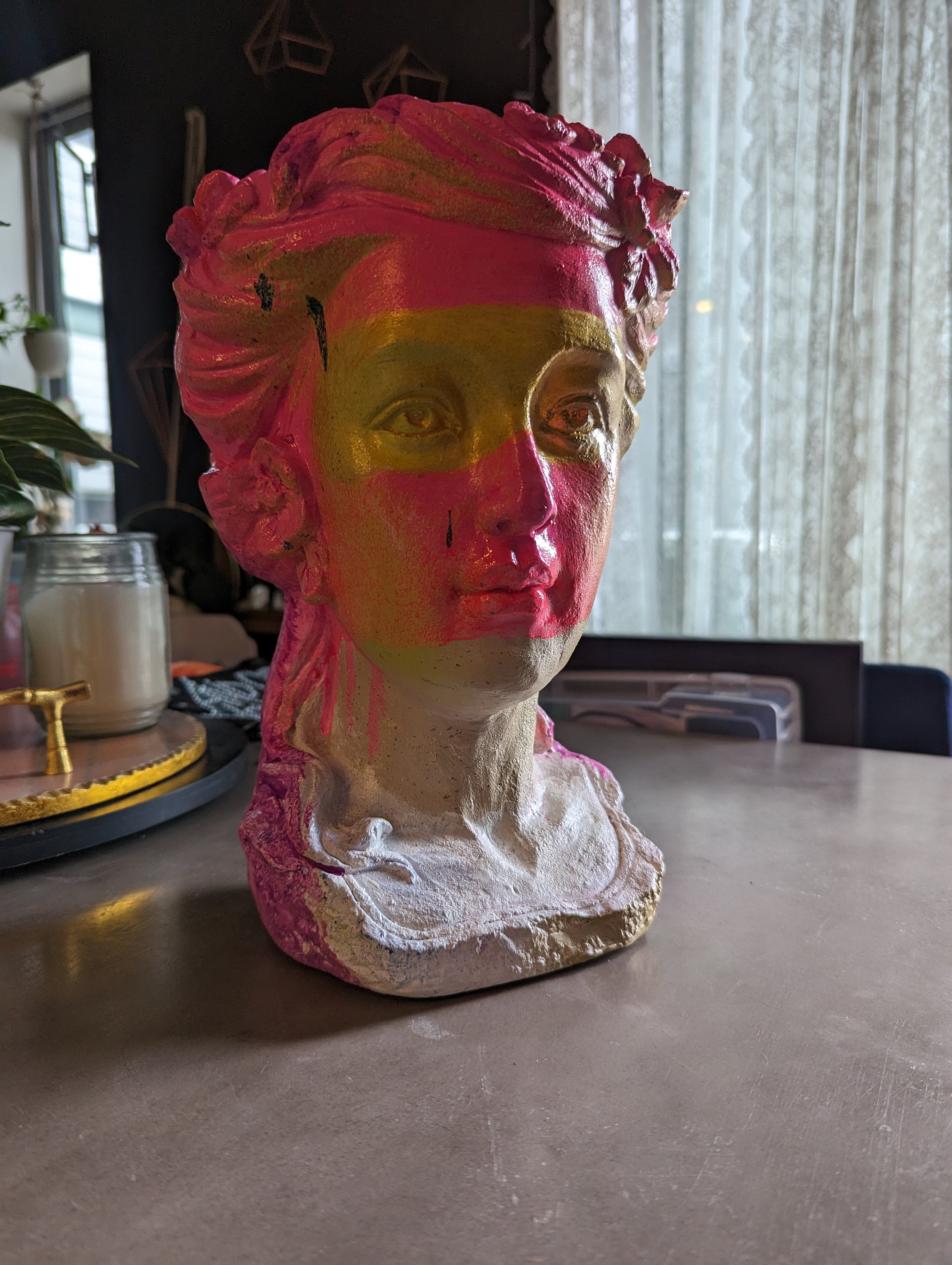 Custom & Hand Painted Bust - One of a Kind Greek Head Ceramic Sculpture ...
