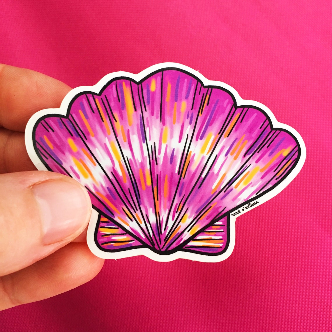 Vinyl Sticker - "scallop Shell" Sticker - Vinyl Art Sticker - Scallop ...