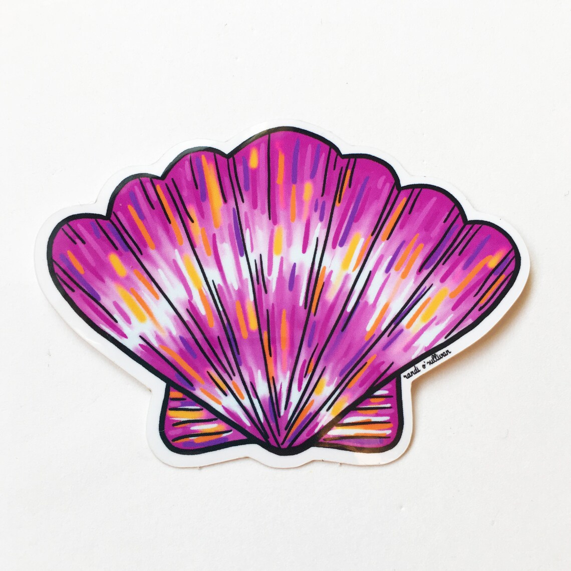 Vinyl Sticker - "scallop Shell" Sticker - Vinyl Art Sticker - Scallop ...